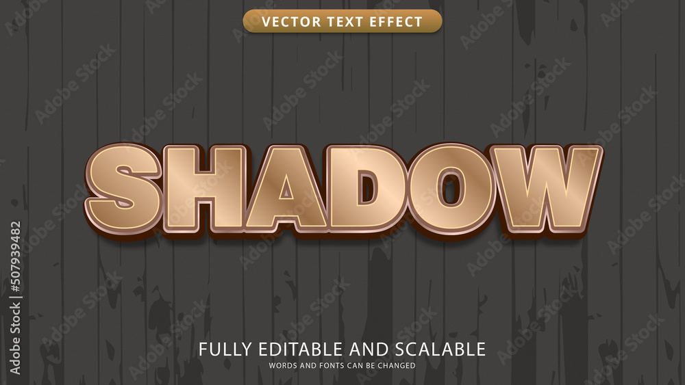 shadow text effect editable eps file with black wooden wall texture ...