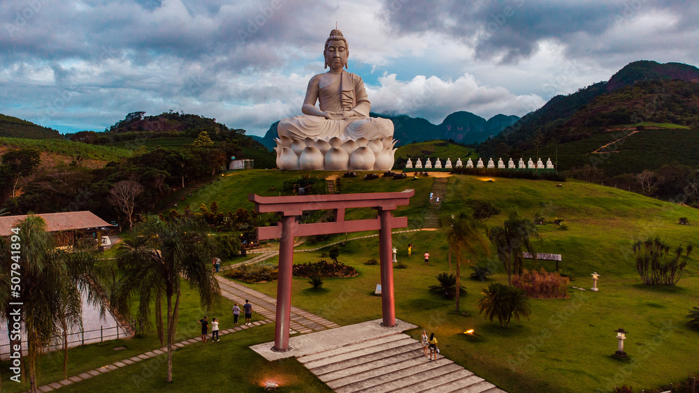 Stockfoto Templo Budista Budismo Estátua Buda Mosteiro Zen Ibiraçu ...