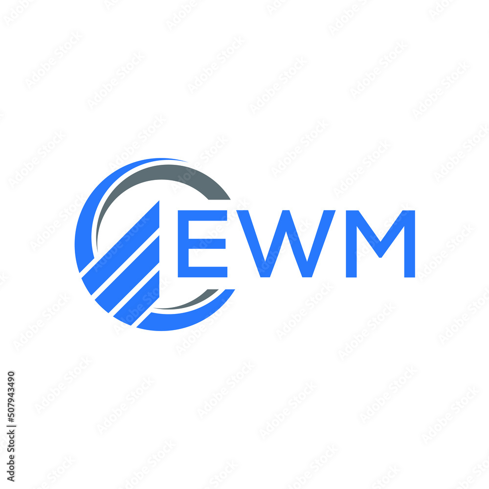 EWM Flat accounting logo design on white background. EWM creative ...