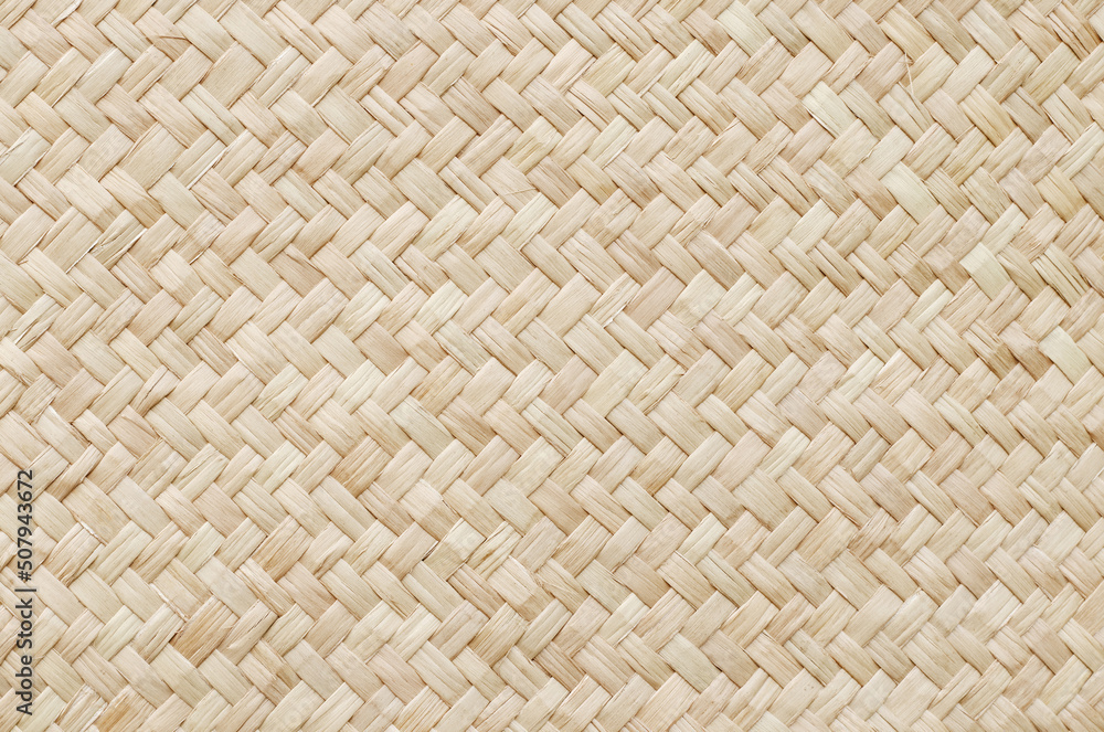 Pattern of reed weaving mat with vintage style for background and ...