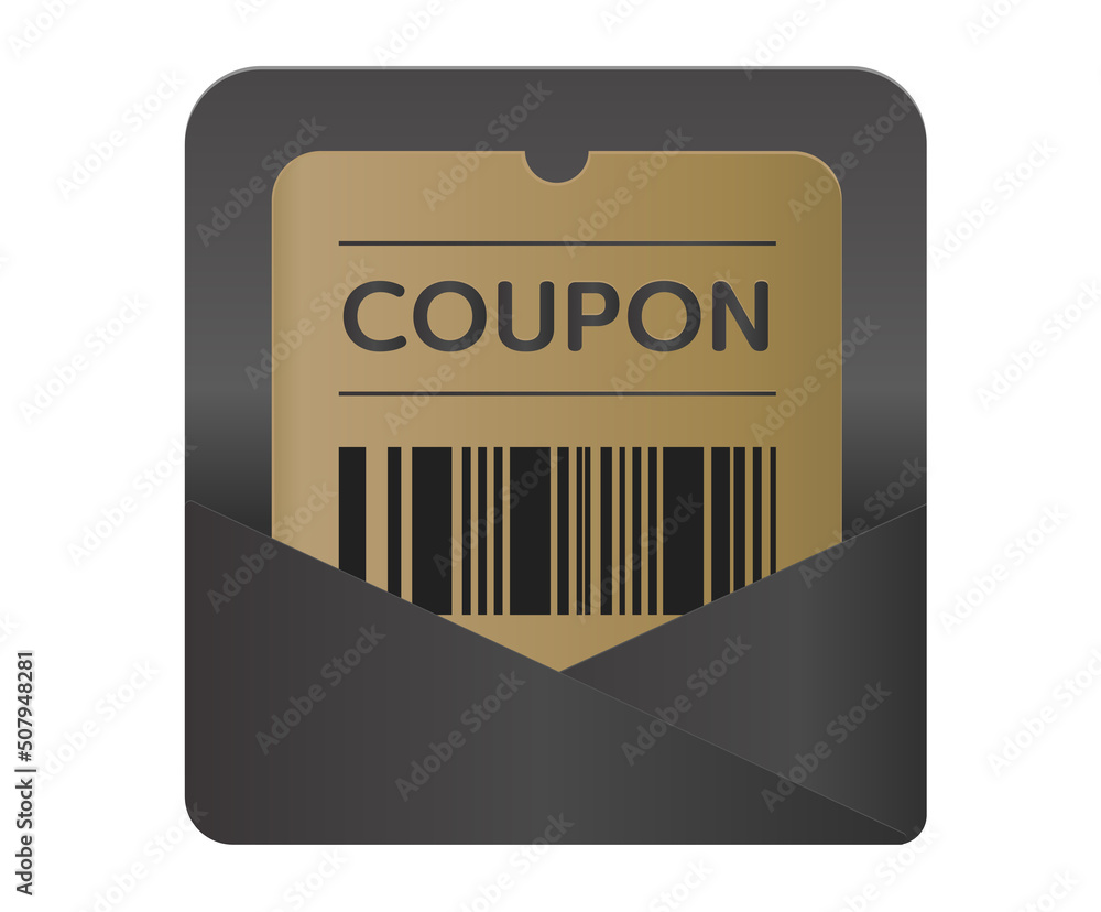 vip golden bar code coupons when shopping illustration set. dollar ...