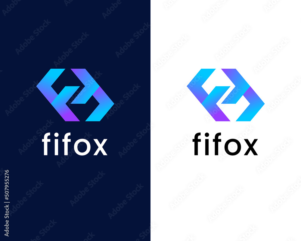 letter f and f creative modern logo design template Stock Vector ...
