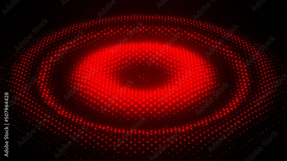 Abstract Red Speaker Bass Equalizer Looping Animation on Black ...
