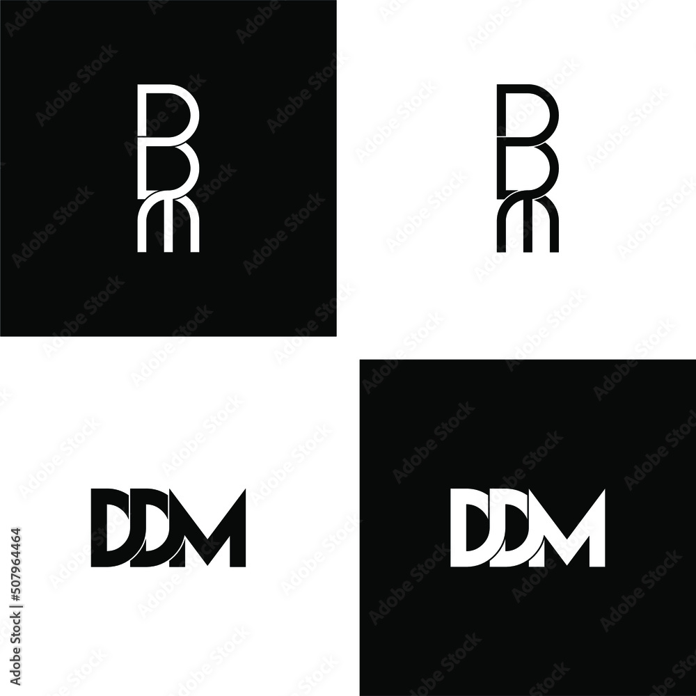 ddm letter original monogram logo design set Stock Vector | Adobe Stock