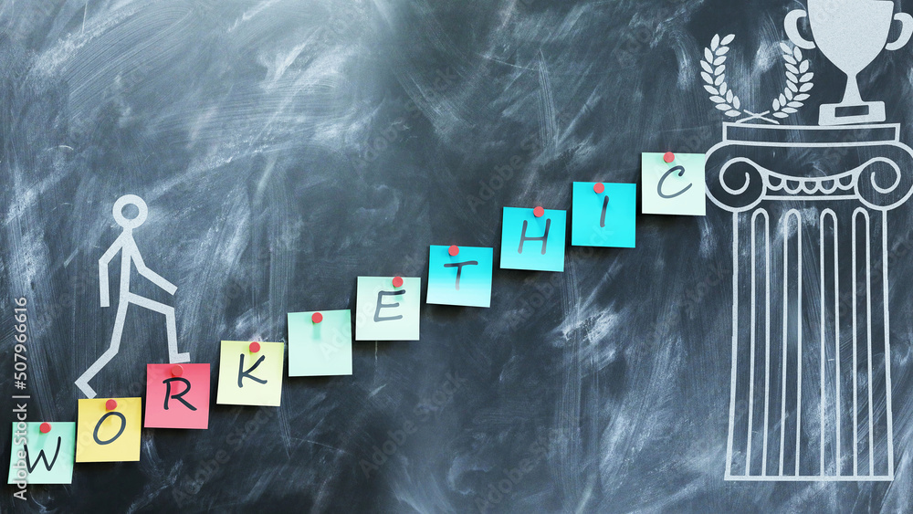 Work ethic make steps to success, wealth and prosperity in personal and ...