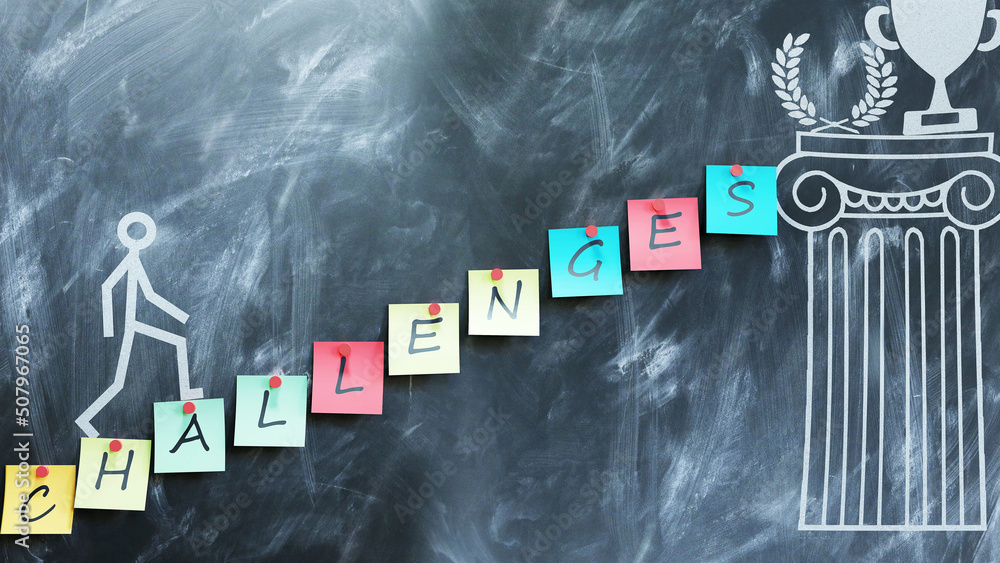 Challenges make steps to success, wealth and prosperity in personal and ...