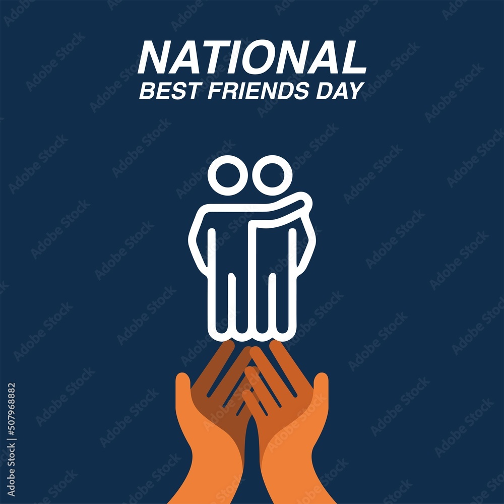 Vector Icon Friends. National Best Friends Day Design Concept, perfect ...
