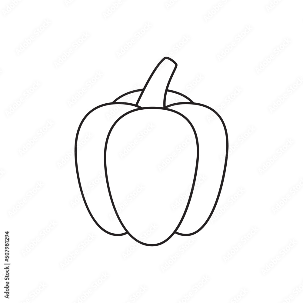 Capsicum Clipart Black And White