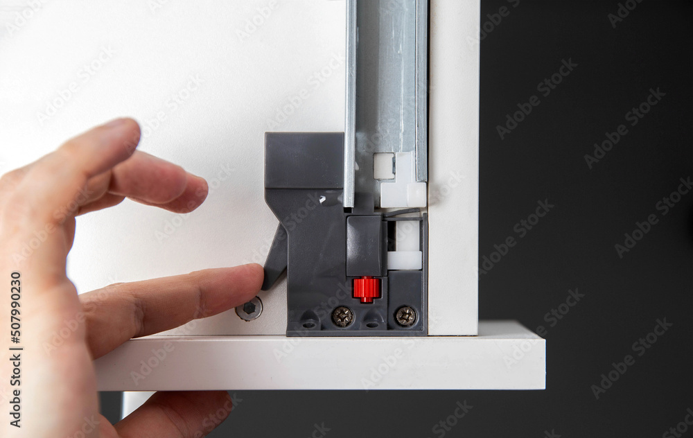 Kitchen drawer with full extension flush-mounted slides with Push to ...