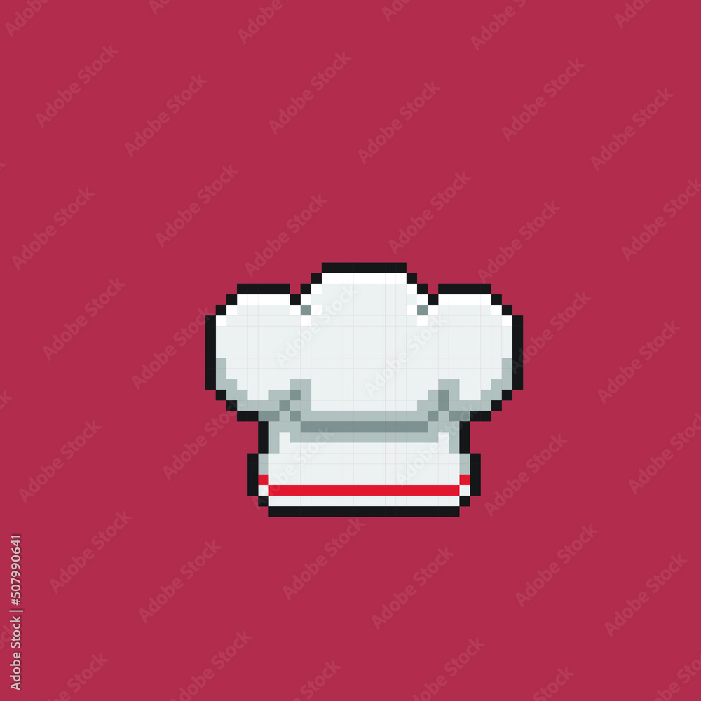 chef hat in pixel art style Stock Vector | Adobe Stock