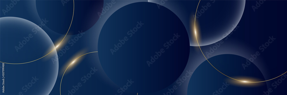 Blue and gold abstract banner background Stock Vector | Adobe Stock