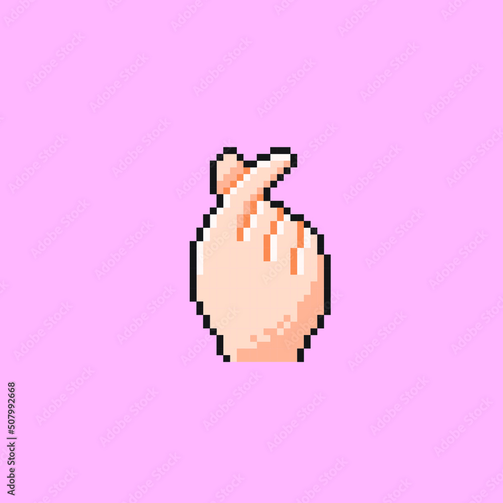 love hand sign in pixel art style Stock Vector | Adobe Stock