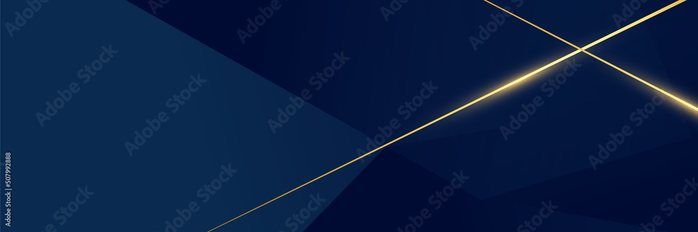 Blue and gold abstract banner background Stock Vector | Adobe Stock