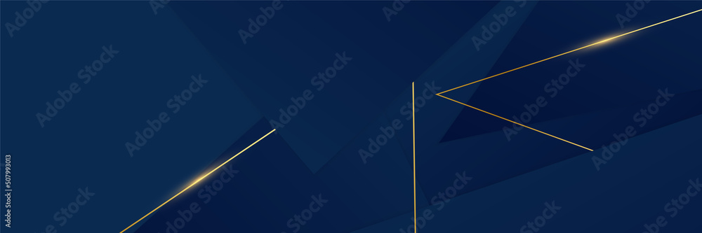 Blue and gold abstract banner background Stock Vector | Adobe Stock