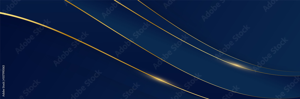 Blue and gold abstract banner background Stock Vector | Adobe Stock