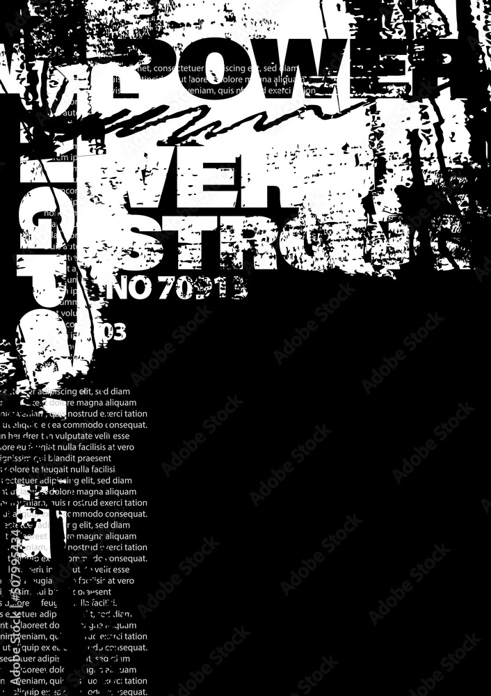 Distress grunge word abstract background vector. Rough dust letter, ink ...