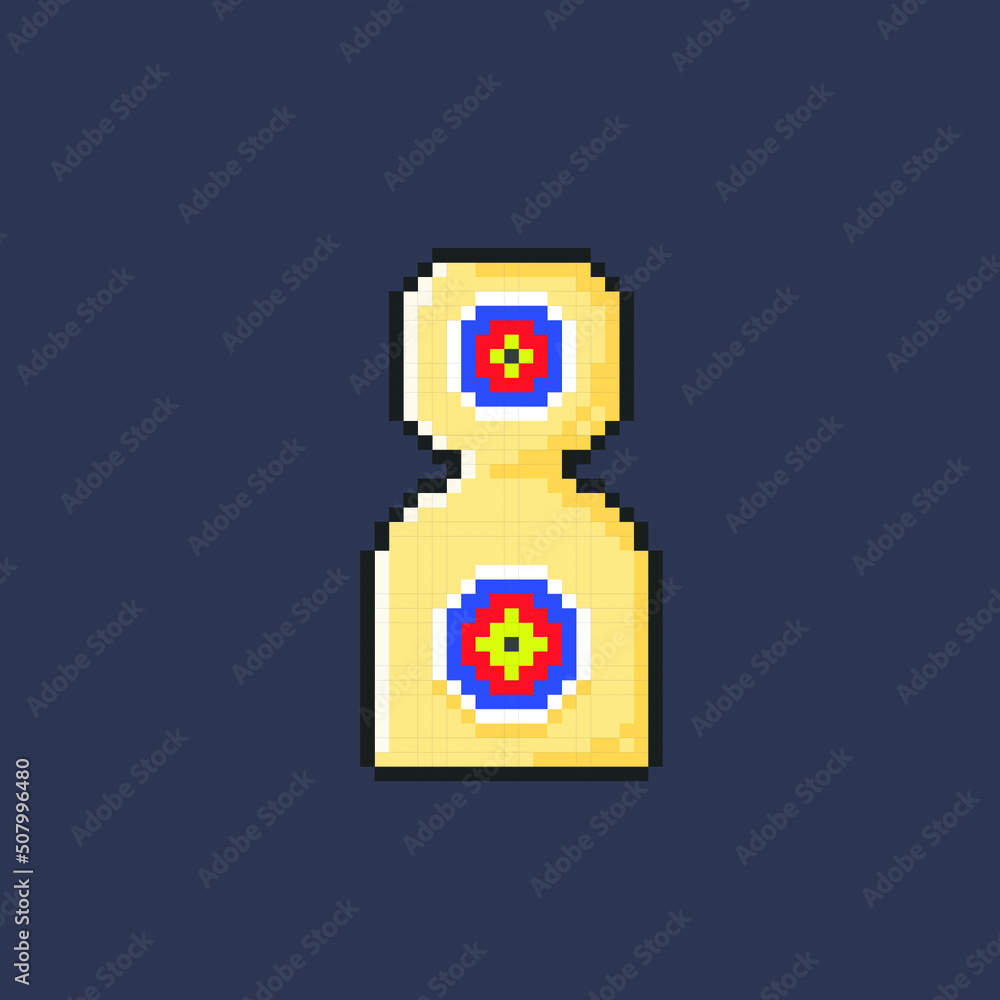 shooting target with body shape in pixel art Stock Vector | Adobe Stock