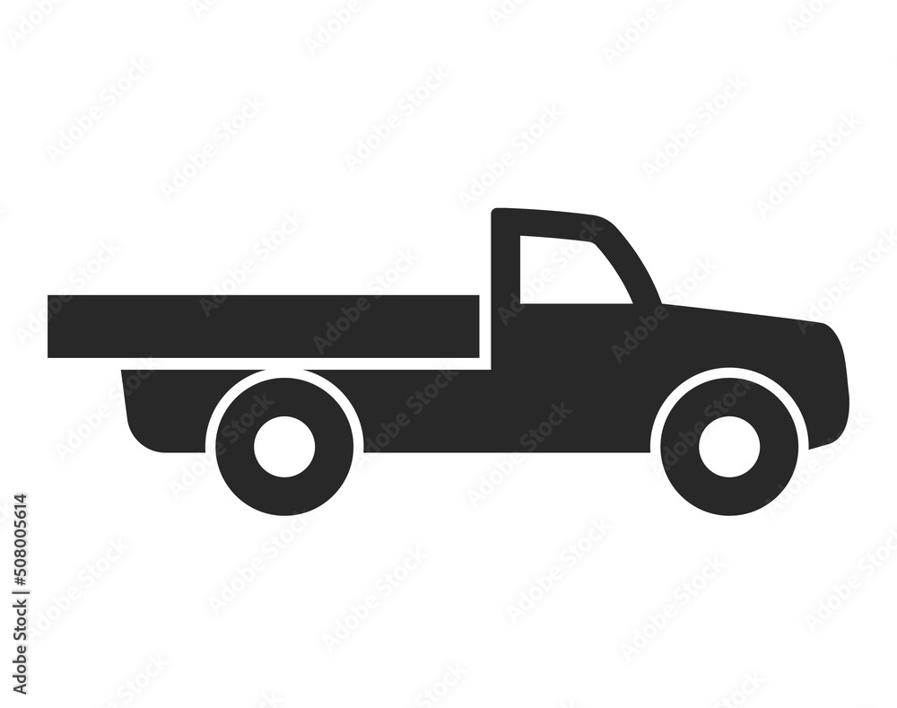 simple pickup truck silhouette icon Stock Vector | Adobe Stock