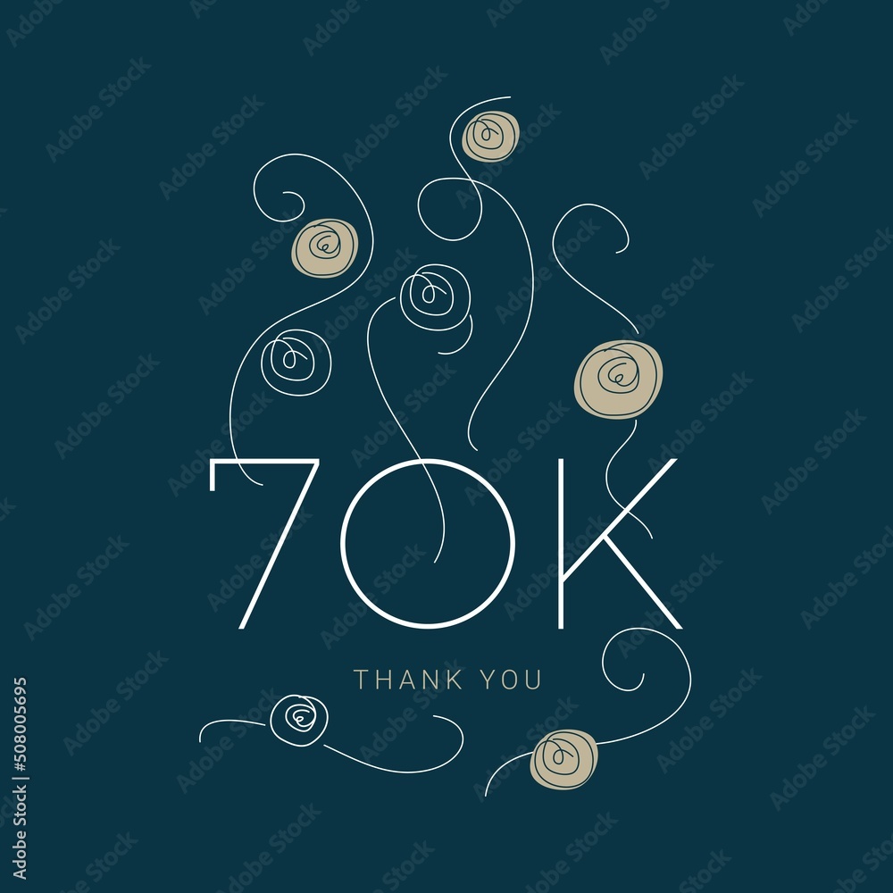 Thank you for 70k followers, 70,000 followers gold, followers to ...