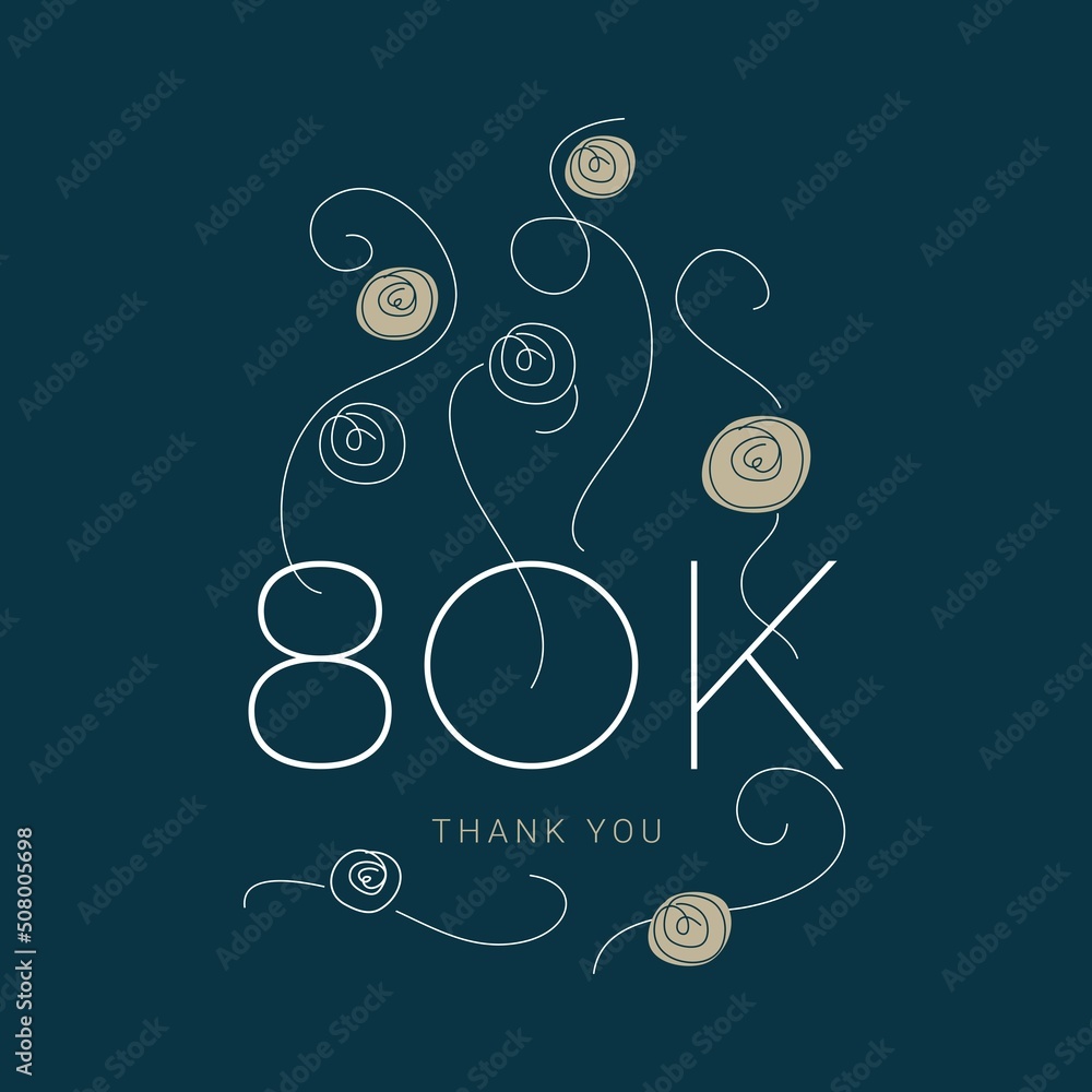 Thank you for 80k followers, 80,000 followers gold, followers to ...