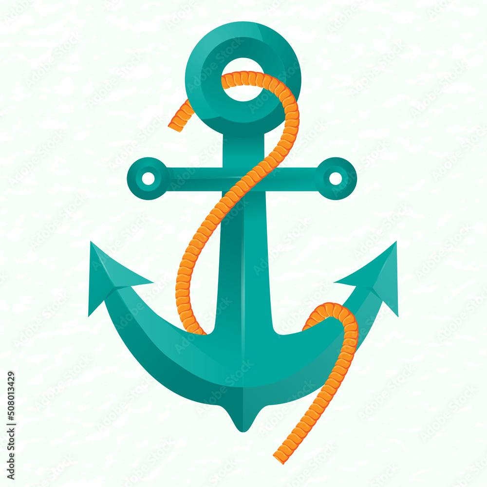 Anchor. Vector cartoon Illustration. Cartoon anchor Images Stock Vector ...