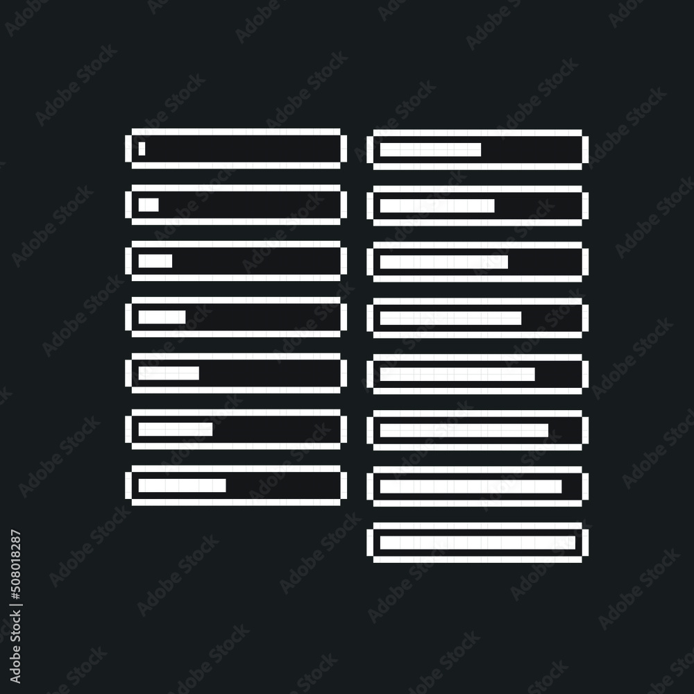 chrome health indicator in pixel art style Stock Vector | Adobe Stock