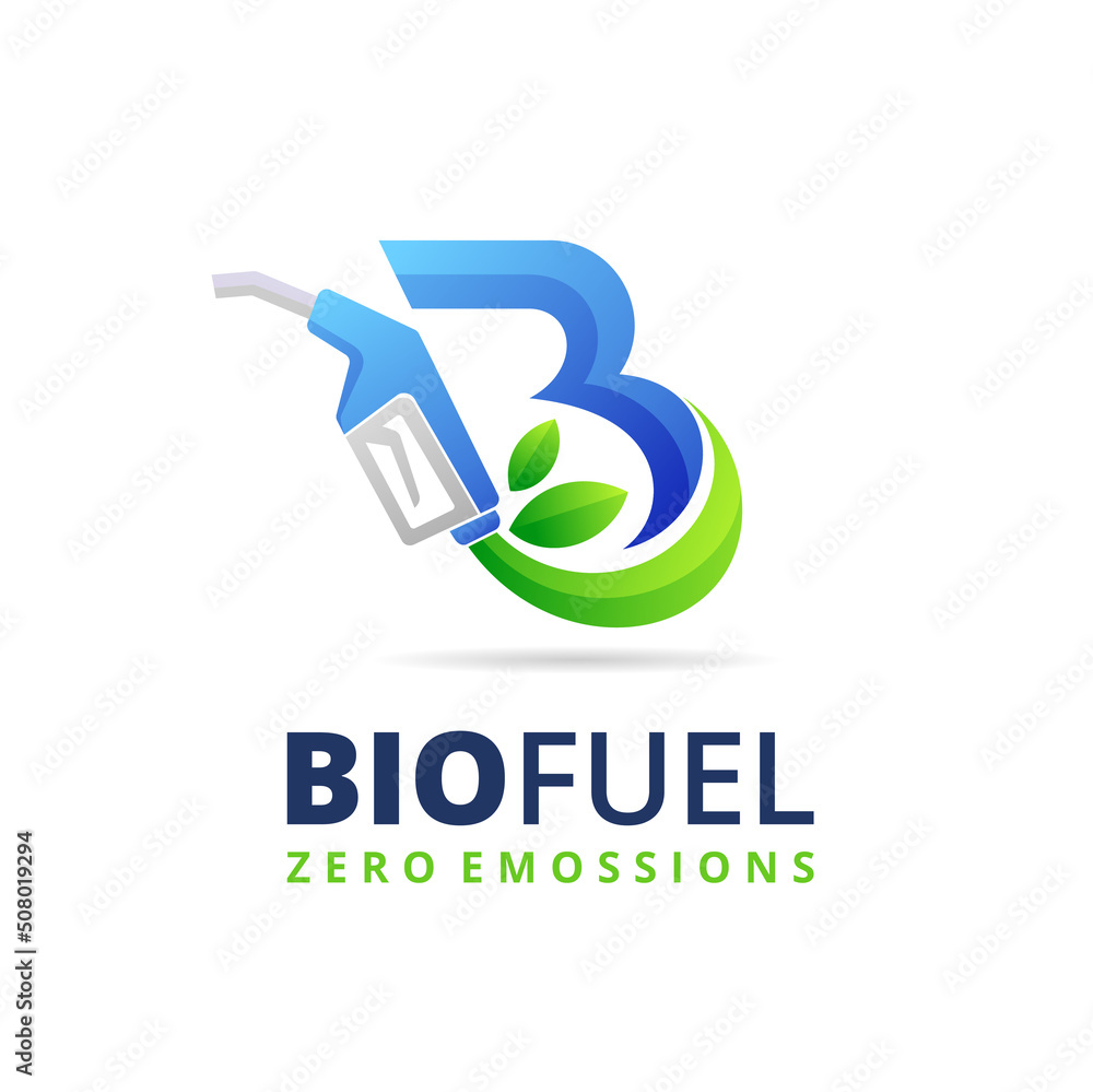 Biofuel logo design with letter b Stock Vector | Adobe Stock