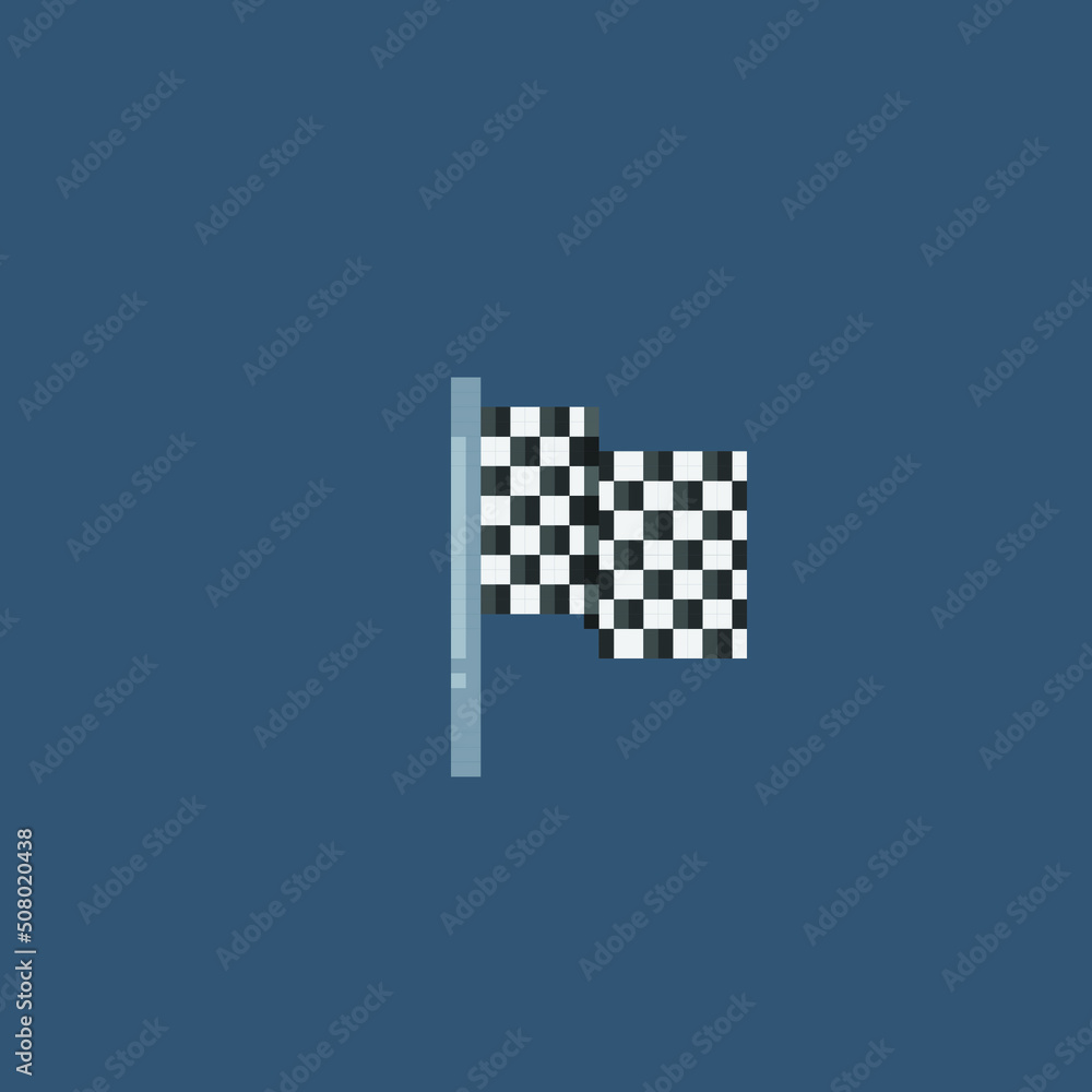 race flag in pixel art style Stock Vector | Adobe Stock