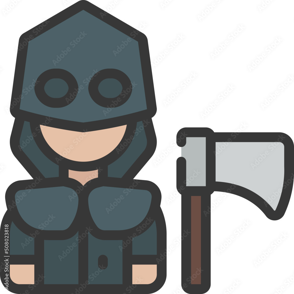 Medieval Executioner Icon Stock Vector | Adobe Stock