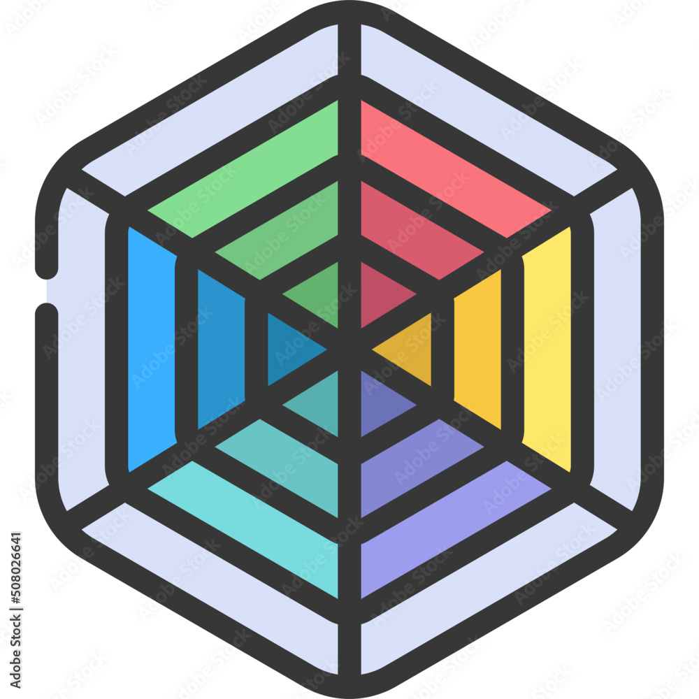 Radar Chart Icon Stock Vector | Adobe Stock