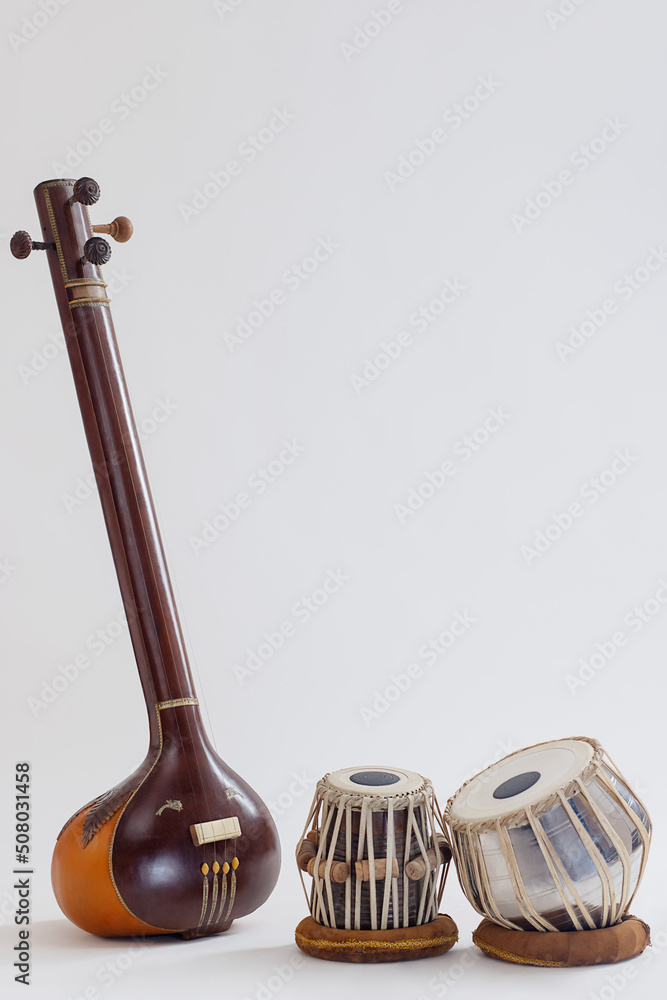 Portrait of Indian Traditional Classical Musical Instruments which ... Portrait of Indian Traditional Classical Musical Instruments which ...