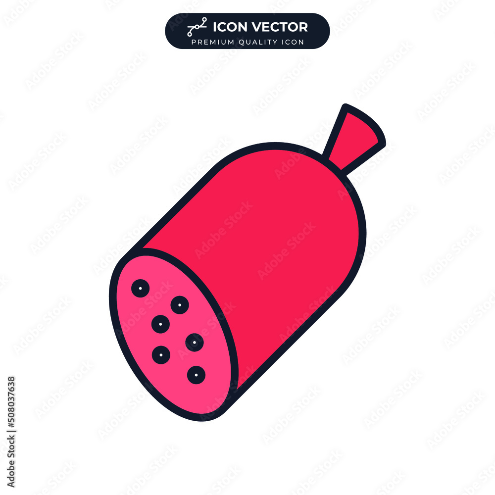 salami icon symbol template for graphic and web design collection logo ...