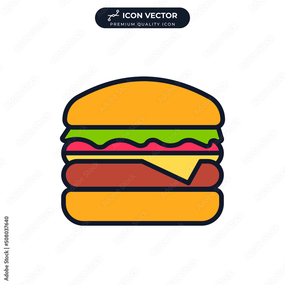 burger icon symbol template for graphic and web design collection logo ...