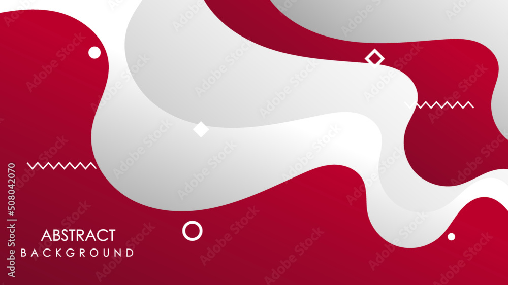 Abstract white and gray and Red color backgrouns.Dynamic shape ...