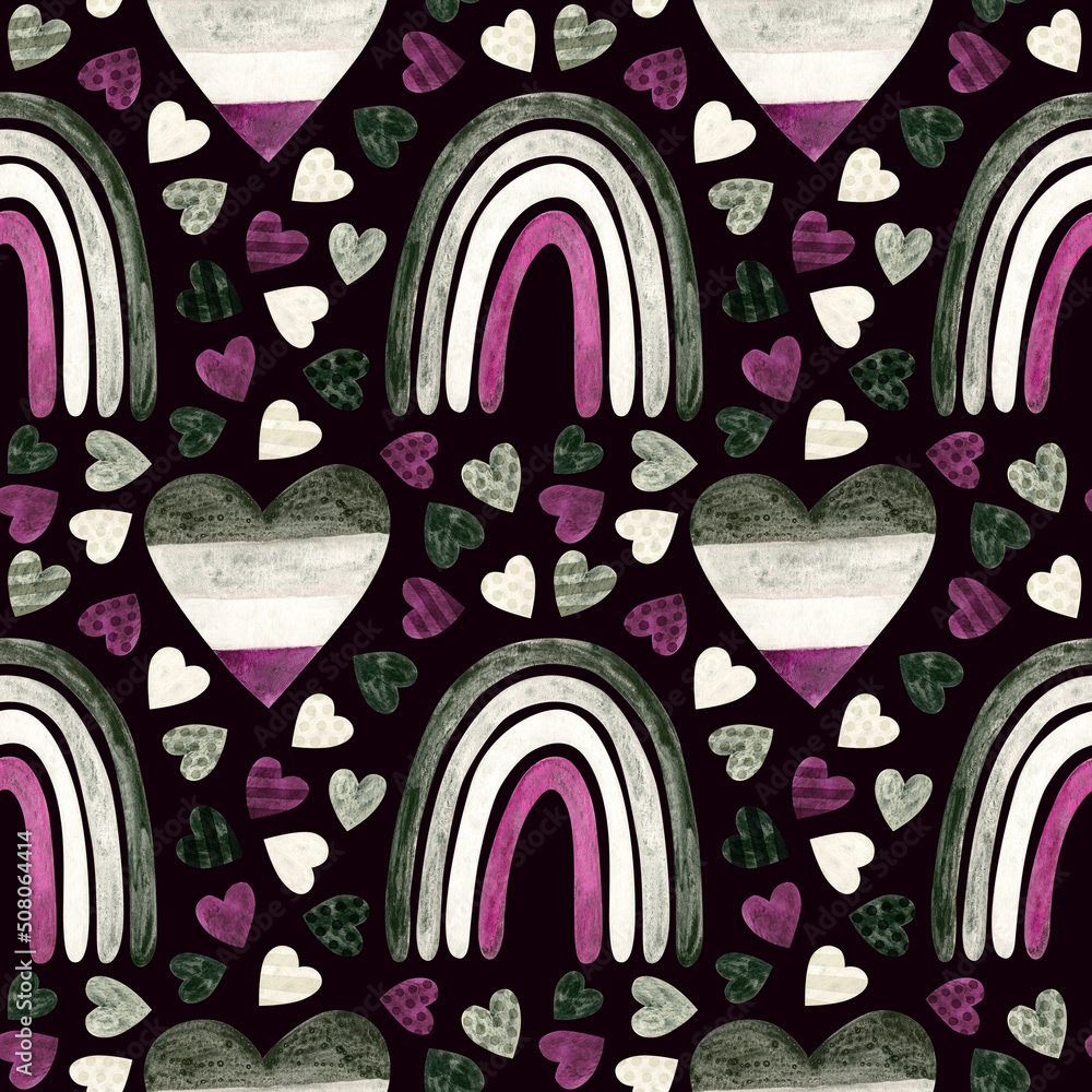 Bisexual Pride Seamless Pattern Lgbt Art Rainbow Clipart For Bisex