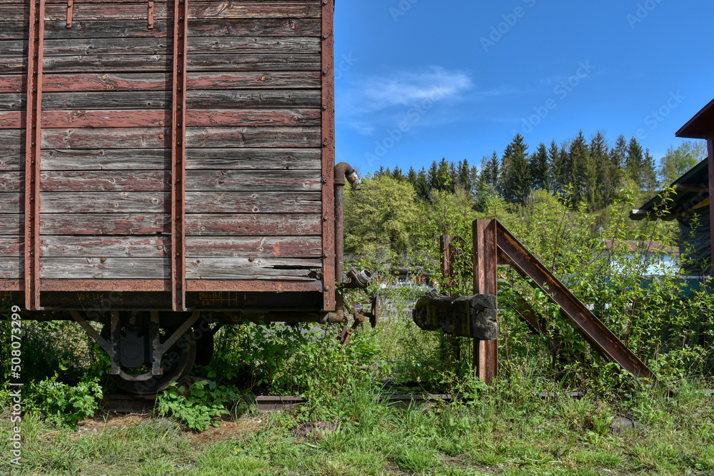 Wagen, Waggon, Güterwagen, Personenwagen, Steyrtalbahn, abgestellt ...
