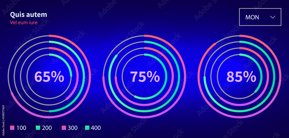 Infographic chart vector template. Annual statistics curve graph design ...