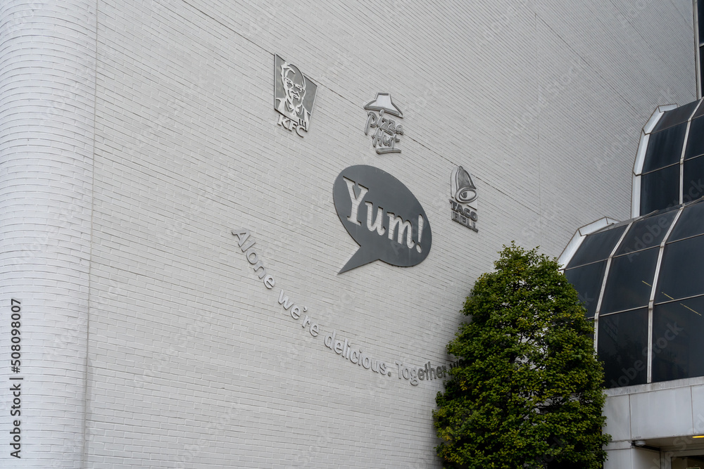 Louisville, KY, USA - December 28, 2021: The entrance to Yum! Brands ...