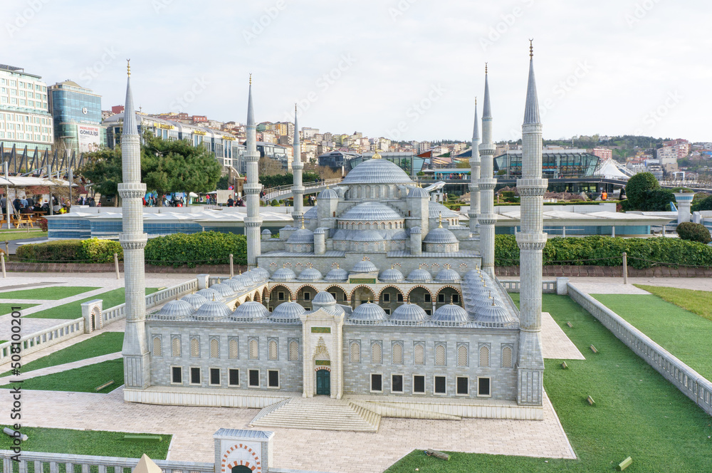 Istanbul, Turkey - March 23, 2019: Miniaturk is a miniature park in ...