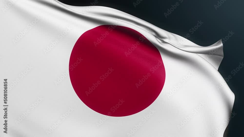 Japan flag. Tokyo sign. Asian country. Japanese official patriotic ...