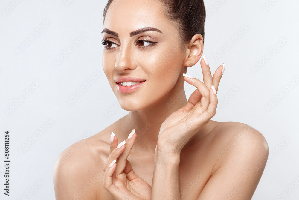Beautiful woman portrait, skin care concept, beautiful skin. Portrait ...