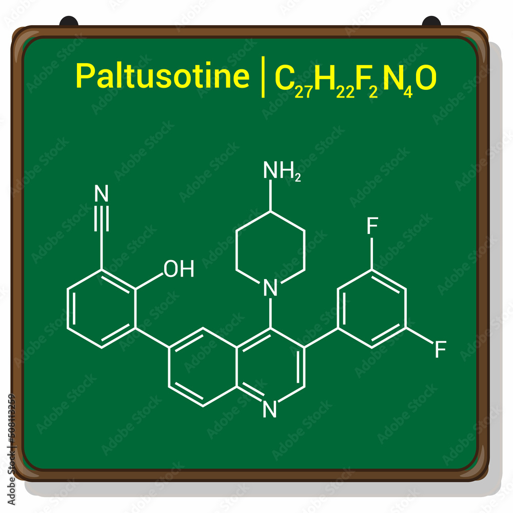 chemical structure of Paltusotine (C27H22F2N4O) Stock Vector | Adobe Stock
