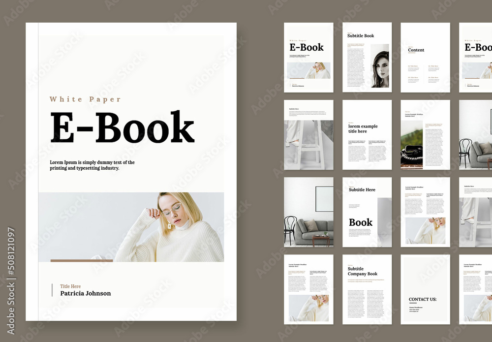 E Book Layout Stock Template | Adobe Stock