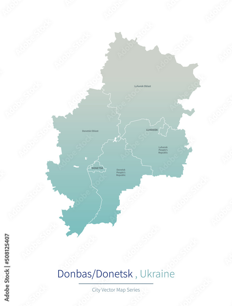 Donbas, Donetsk Map. vector map of city in the Urkaine. Stock Vector ...