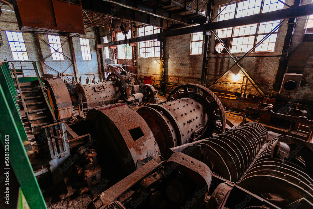 Old abandoned mining processing plant Stock Photo | Adobe Stock