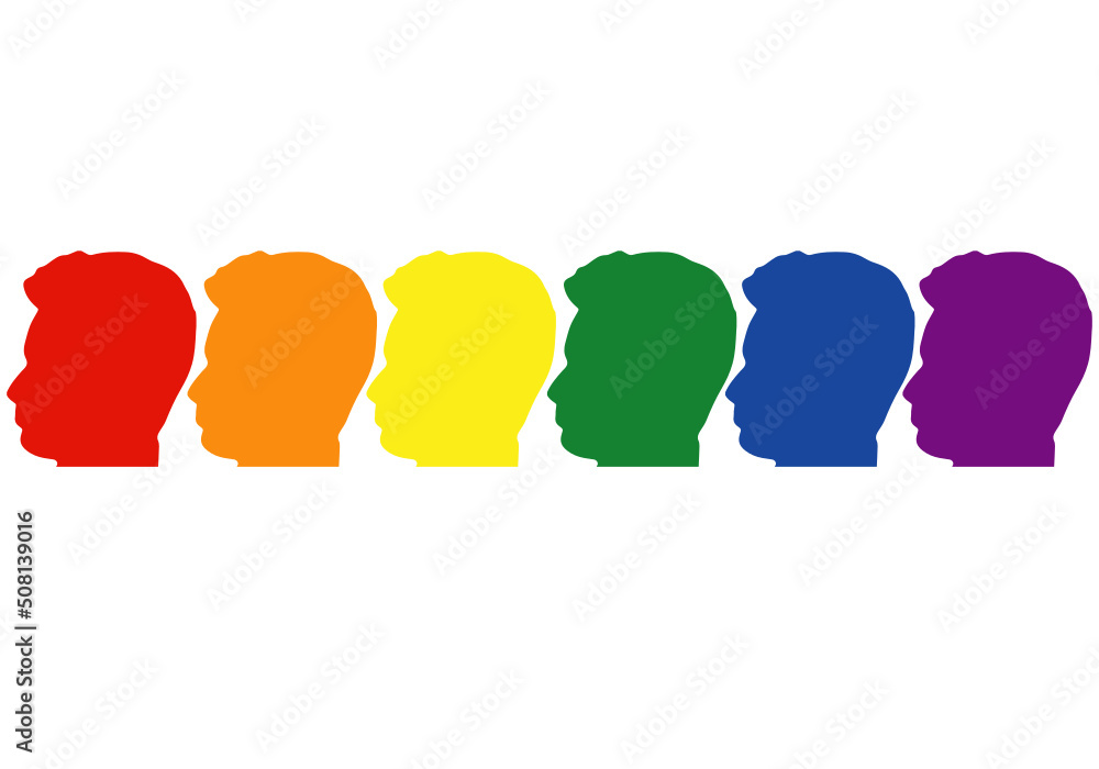 Silhouette man with the flag of the LGBT community Stock Vector | Adobe ...