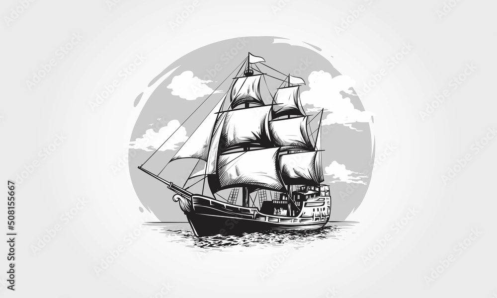 Sailor Boat Vector