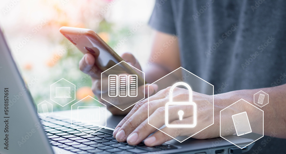 cyber security online technology and multi-factor authentication ...