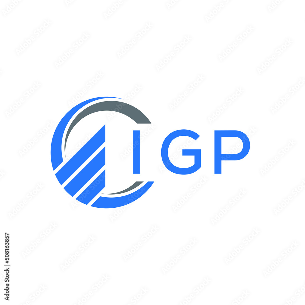 IGP Flat accounting logo design on white background. IGP creative ...