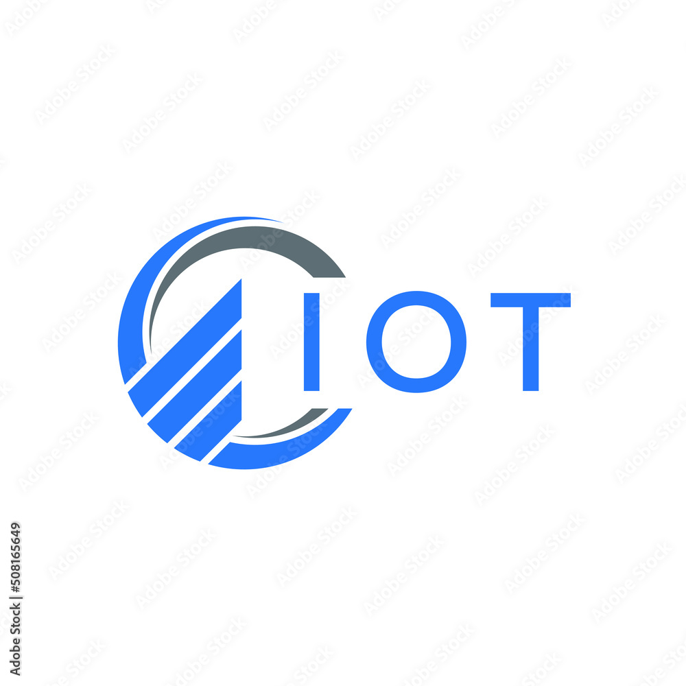 IOT letter logo design on white background. IOT creative initials ...